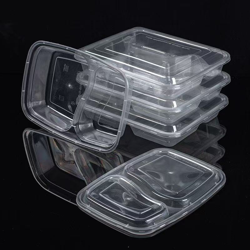 Food Container Transparent Bento Box With Cover 2/3/4/5 Grid Partition ...