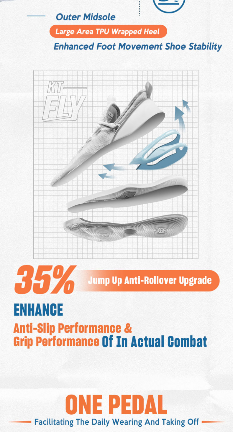 ANTA Men KT Fly Klay Thompson Basketball Shoes Performance Cushioning ...