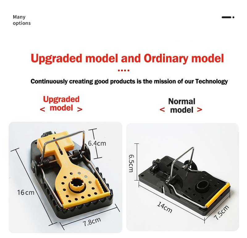 Upgraded Large Mouse Rat Traps High Sensitive Snap Plastic Mouse Trap ...