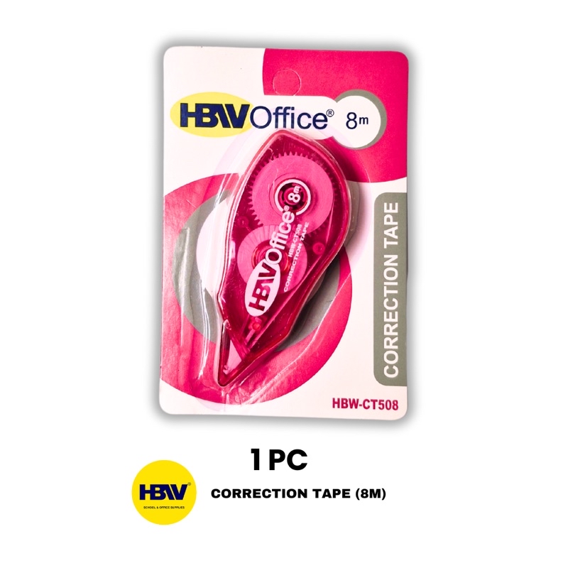 HBW Correction Tape 5mm by 8meters CT508 3pcs | Shopee Philippines