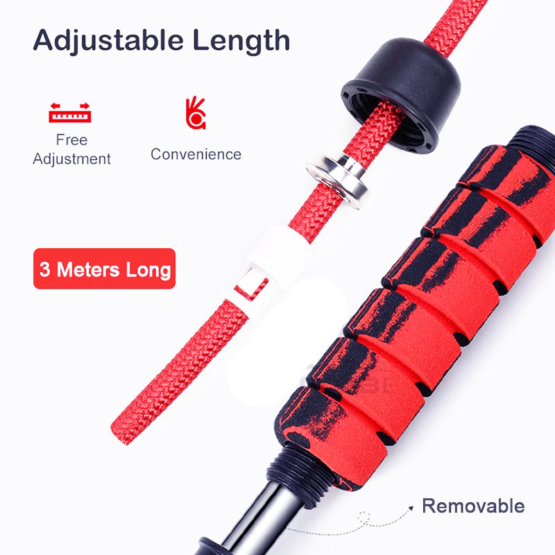 3M Heavy Adjustable Weighted Skipping Jump Rope Ball-Bearing Cable Foam ...