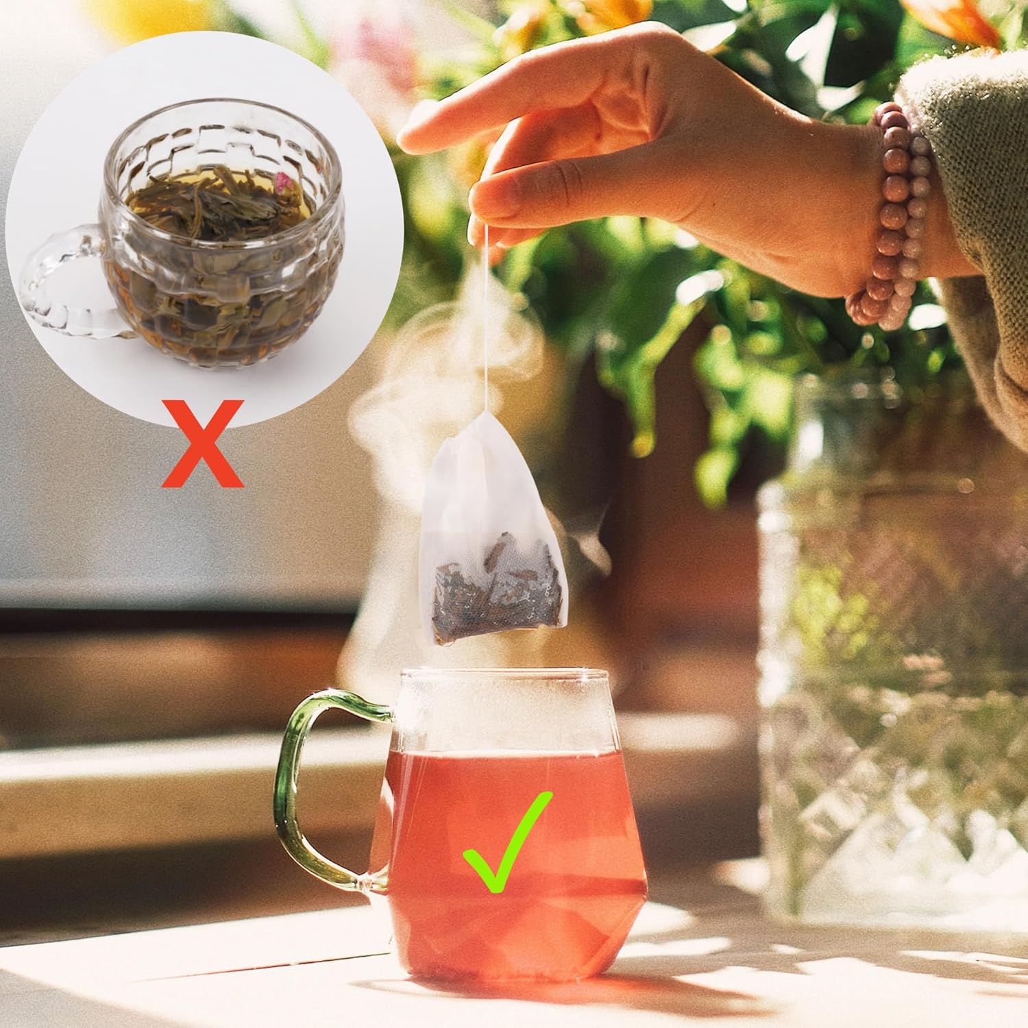 Tea Bags Empty 100Pcs For Tea Coffee Bag Filter With String Heat Seal ...