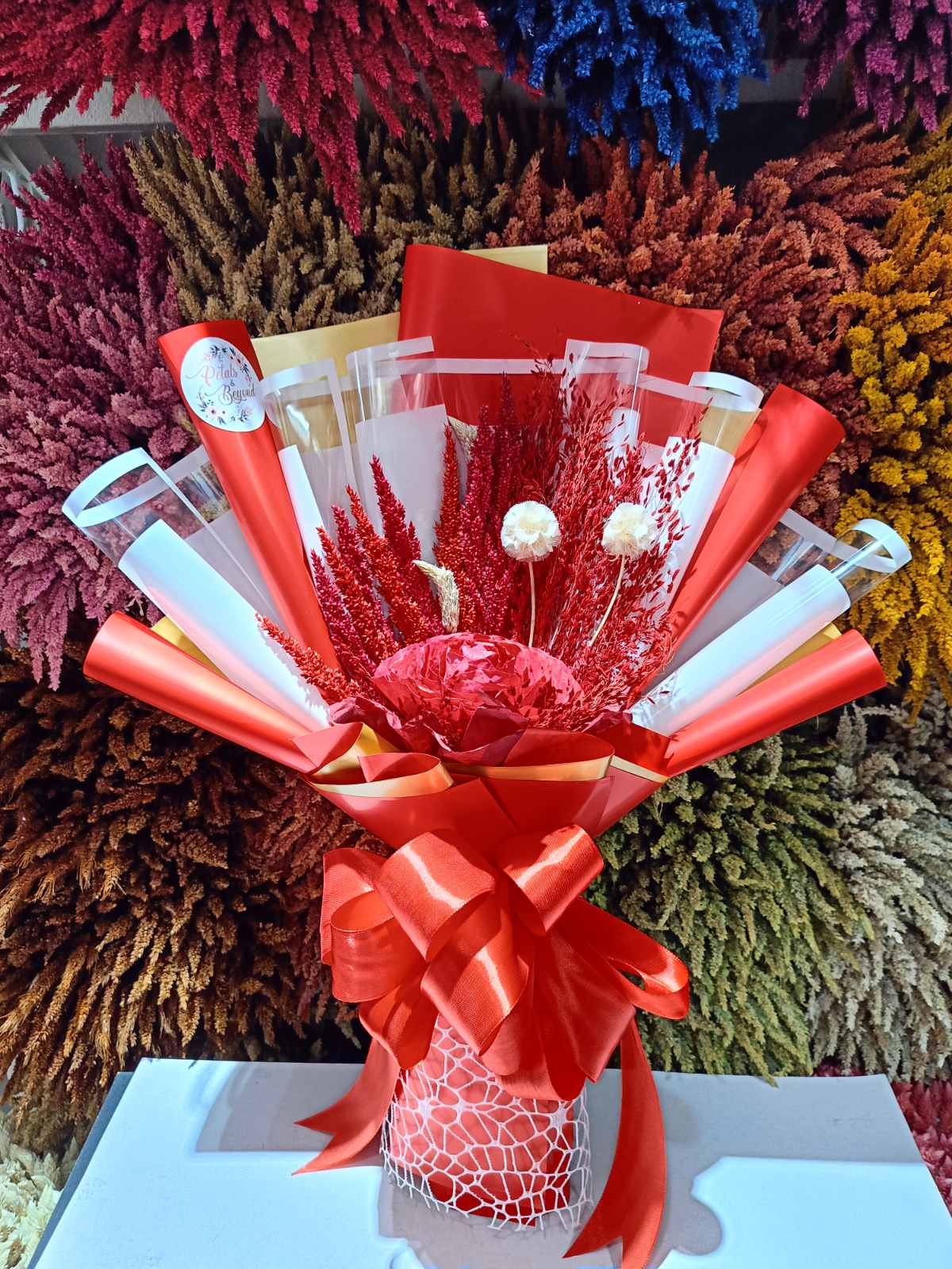 Single Fossilized Bouquet Real Dried Flowers Eternal Flower Bouquet ...