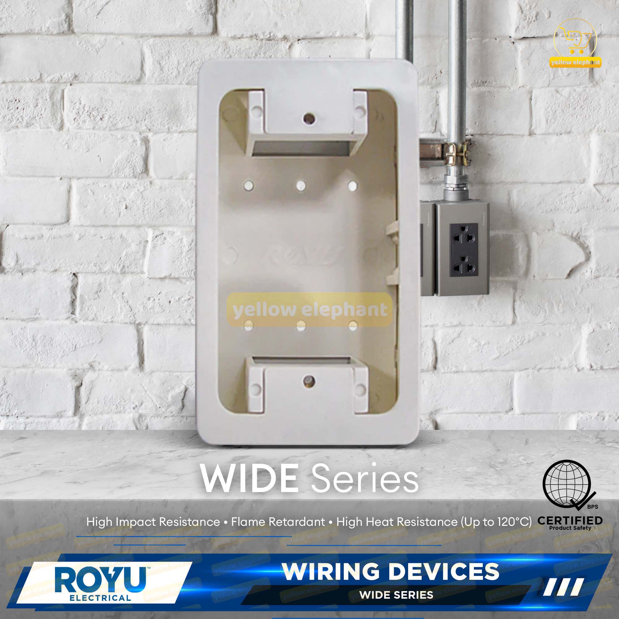 ROYU Wide Series Weather-Proof Socket Plate Cover (Slim Type) | Shopee ...