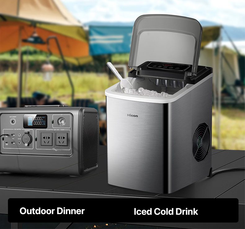 Hicon Ice Maker Portable Ice Maker Machine Electric Automatic 15kg-24H ...