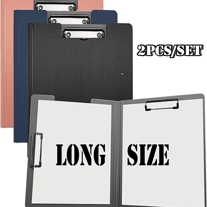 2PCS/Set Clipboard with Cover Long File Folder Organizer Paper ...