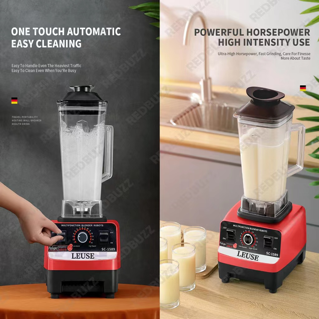 【LEUSE】Heavy Duty Blender - 3-in-1 Juicer, Ice Crusher, Food Processor ...