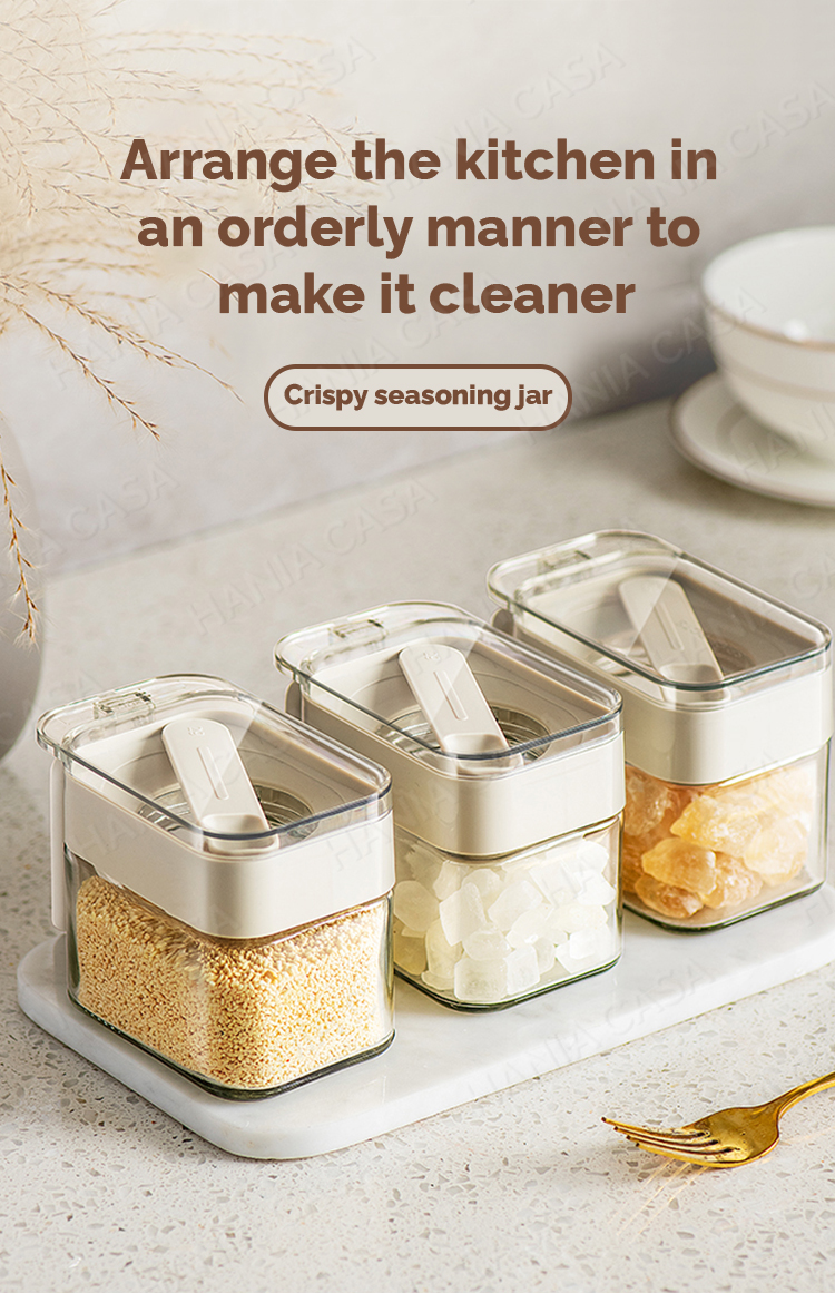 Seasoning Container With Spoon Sealed And Insect Proof Seasoning Box ...