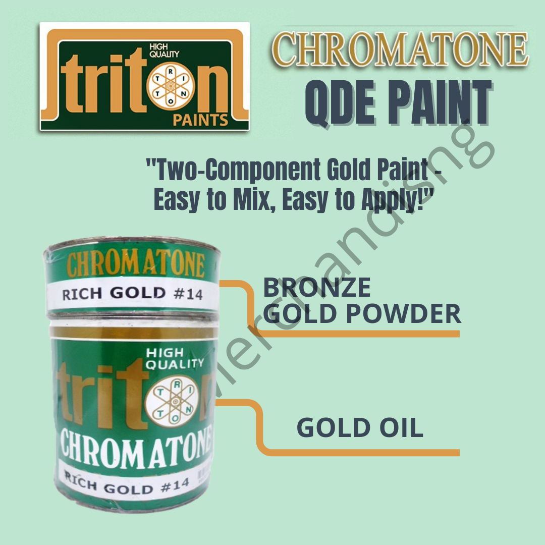 EMJ Triton Chromatone Rich Gold #14 - QDE Gold Paint for Metal & Wood ...