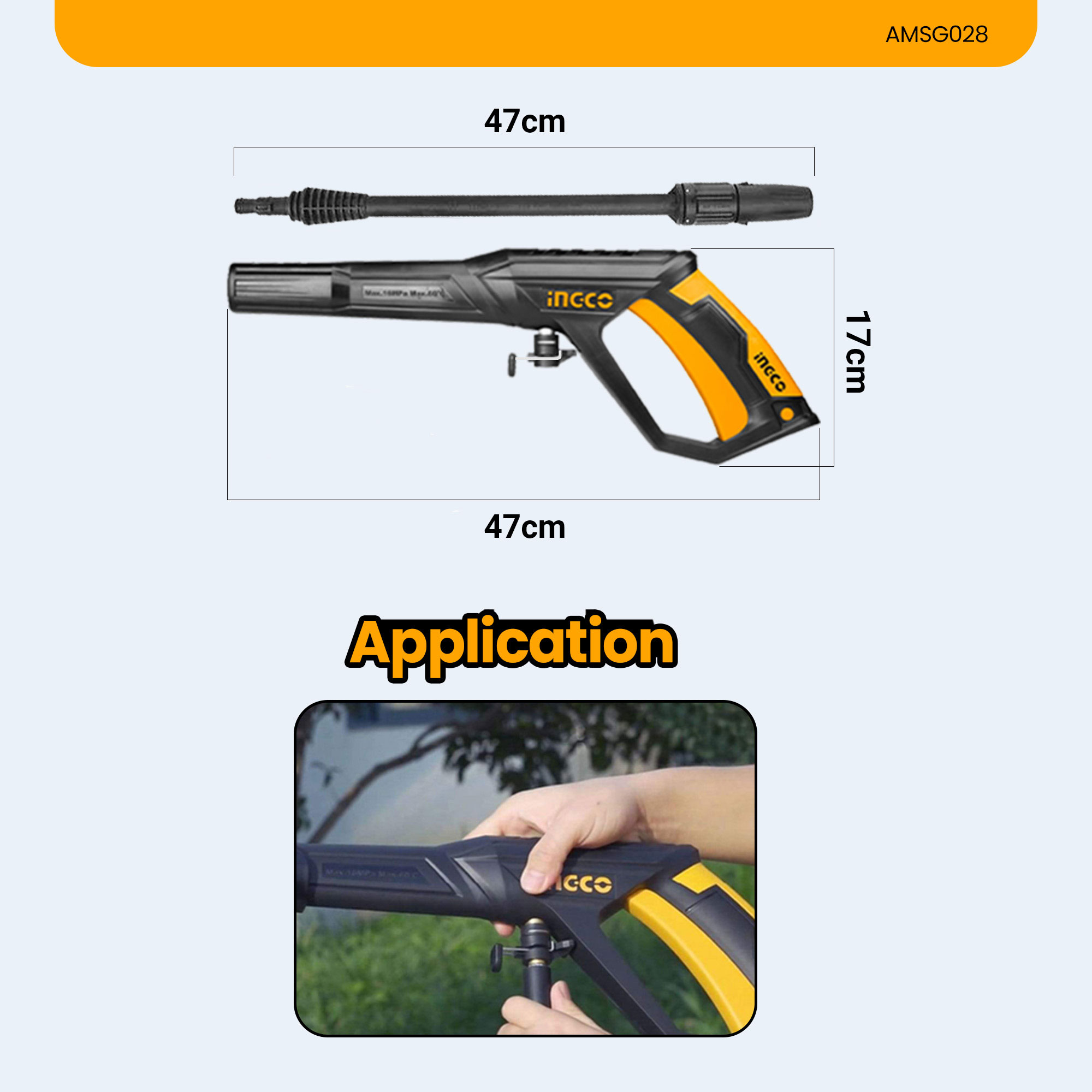 Ingco High-Pressure Washer Spray Gun Quick Connector Power Tool ...