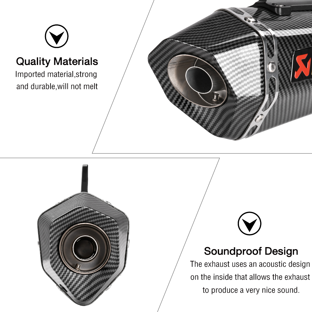 Akrapovic Slant Exhaust Pipe Premium Stainless Steel CanisterPipe ...