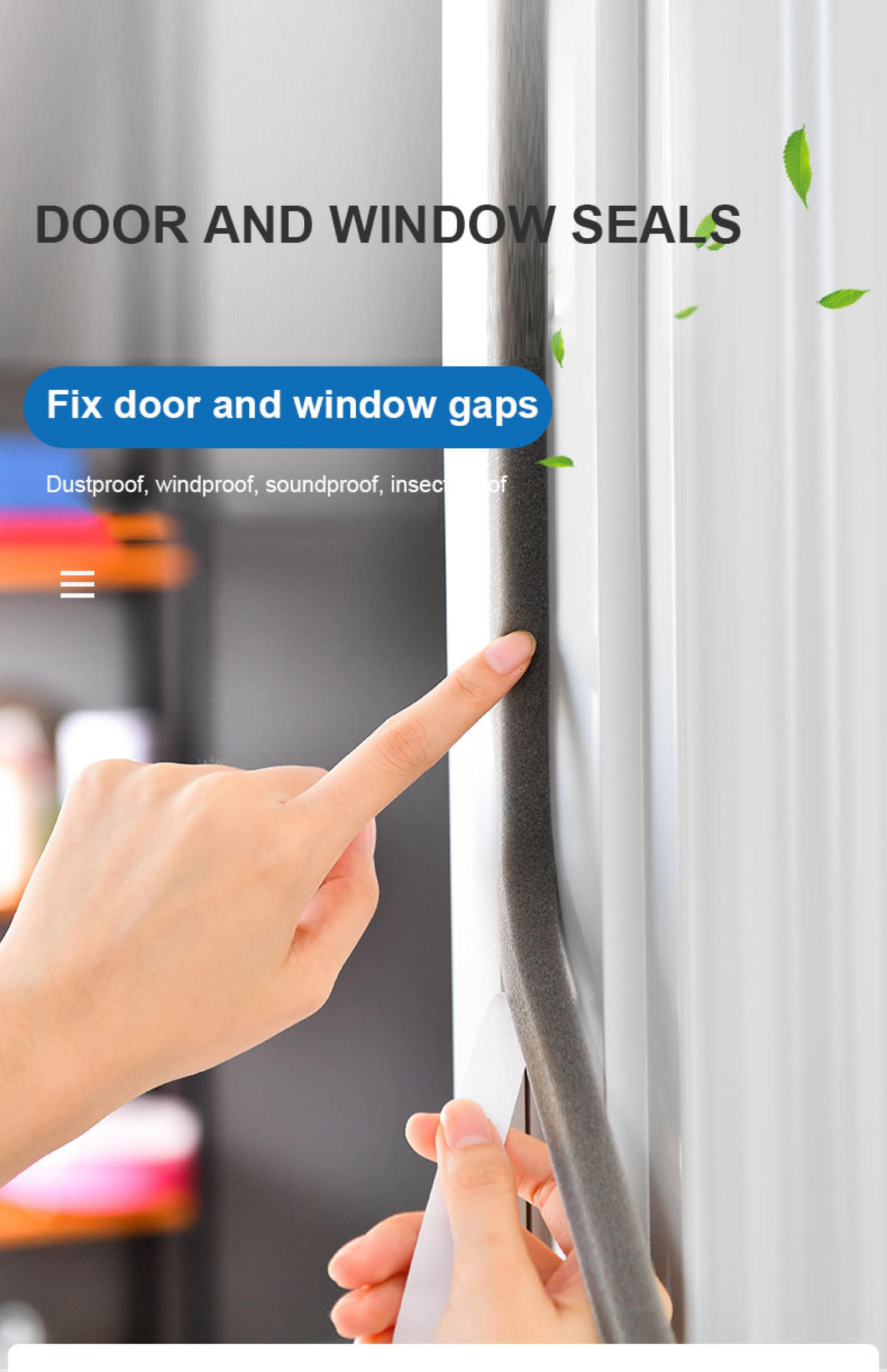2M Self-adhesive Soundproofing Sealing Strip Door Seal Acoustic Foam ...