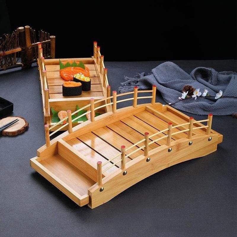 Sushi Bridge Boat Wooden Boat Bridge Tableware Sashimi Platter Cuisine ...