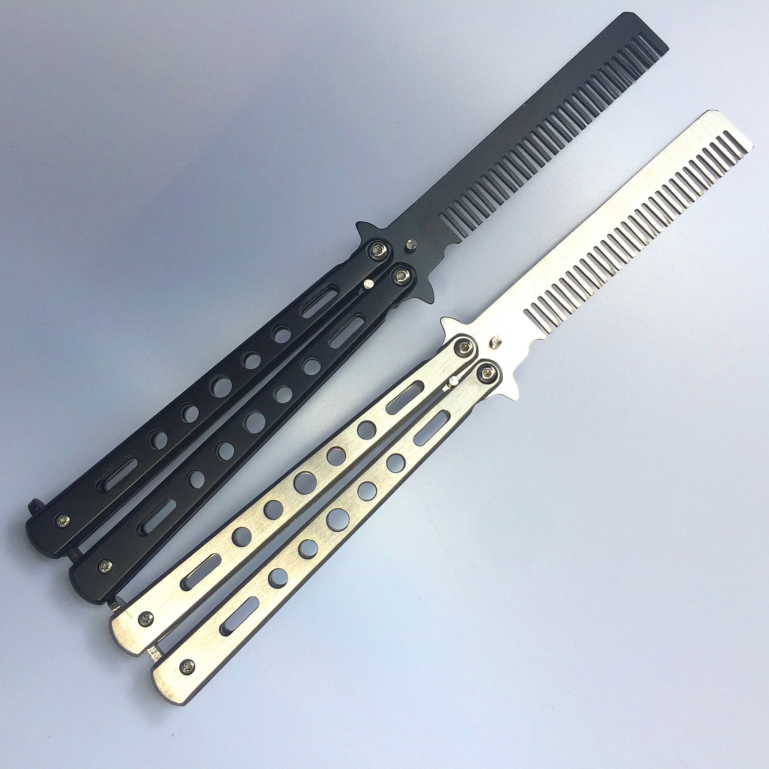 Practice Butterfly Comb Stainless Steel Foldable Design Barber Beginner ...