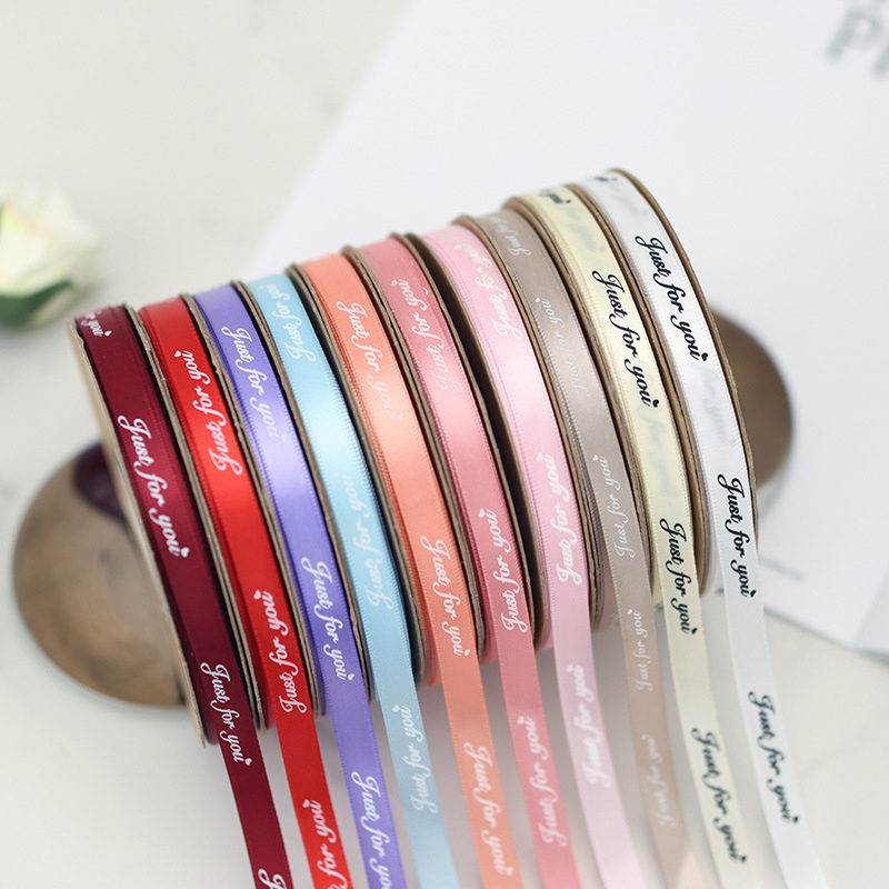1cm Wide Letter Ribbon Roll Cake Flower Gift Wrap Packaging Ribbon ...