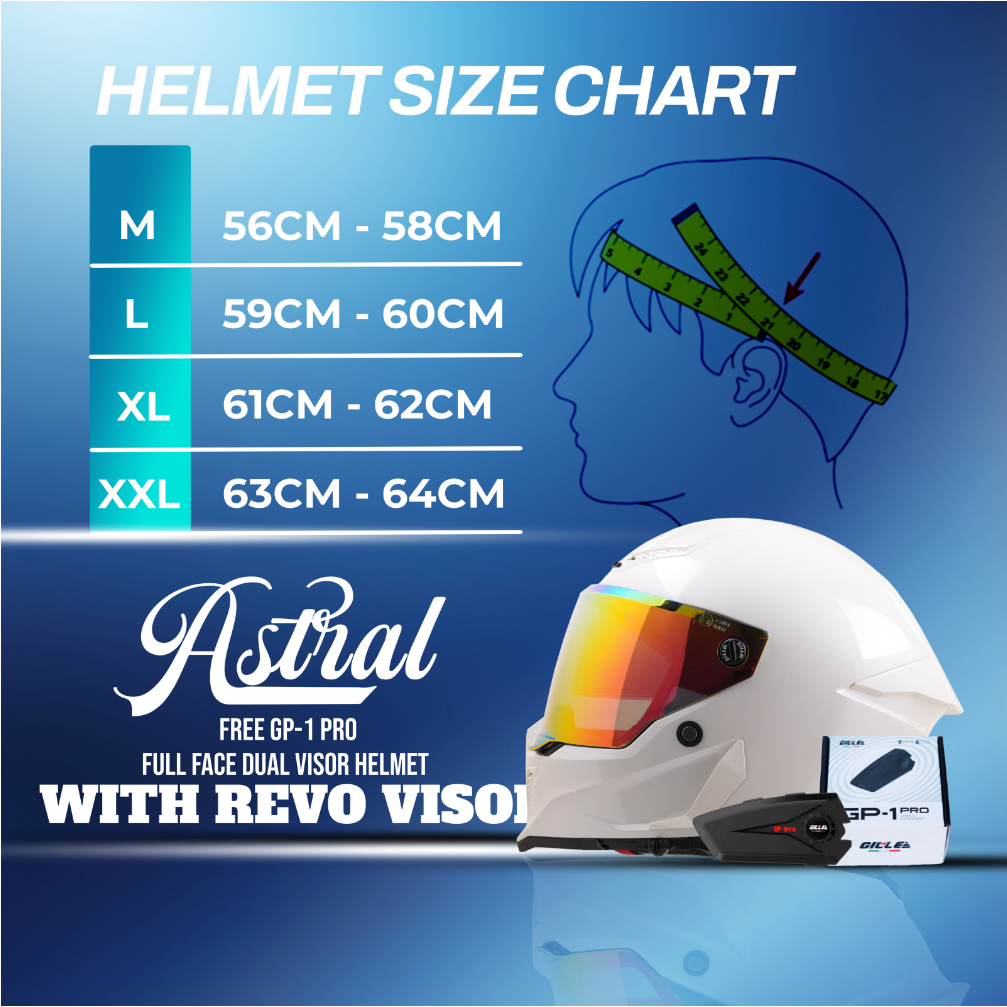 Gille ASTRAL REVO LENS Dual Visor Full Face Motorcycle Helmet Men And ...