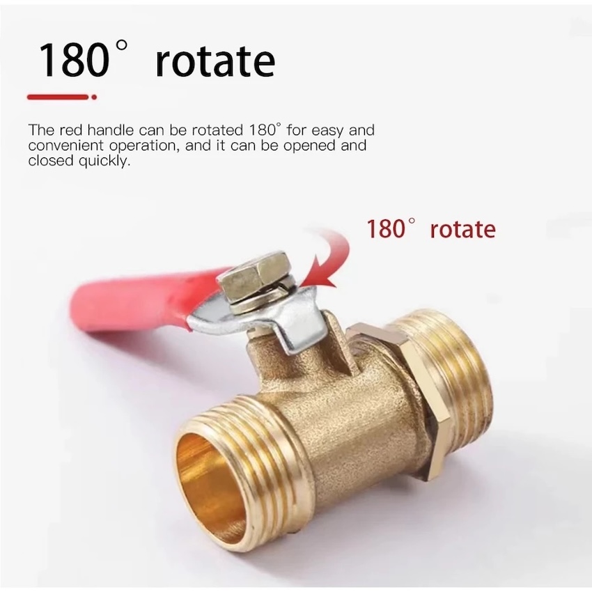 Brass Ball Valves 1/4' Double Union Air Ball Valves For Gas Hose ...