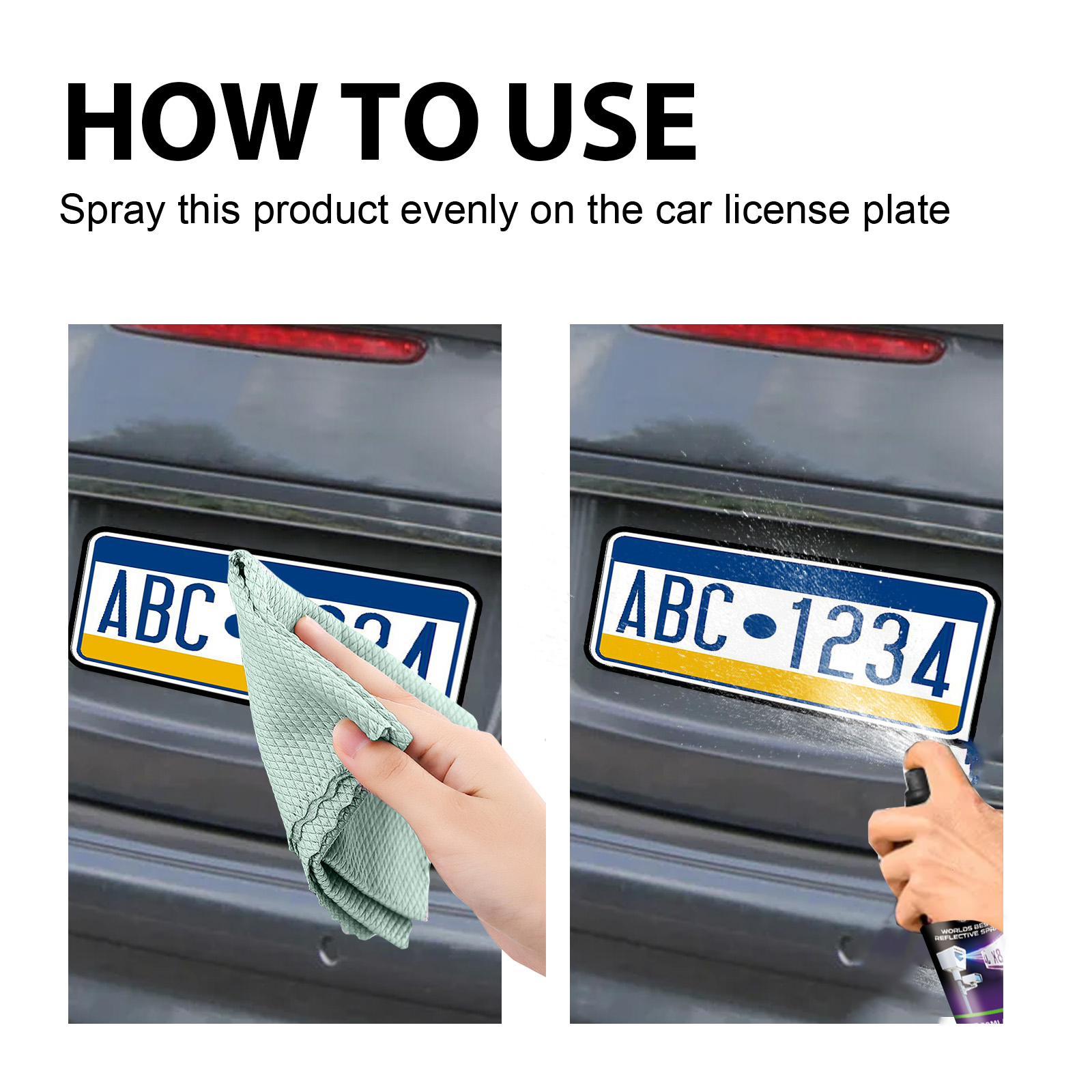 License Plate Number Erasing Spray 30ml Invisible Spray Clear Concealer ...