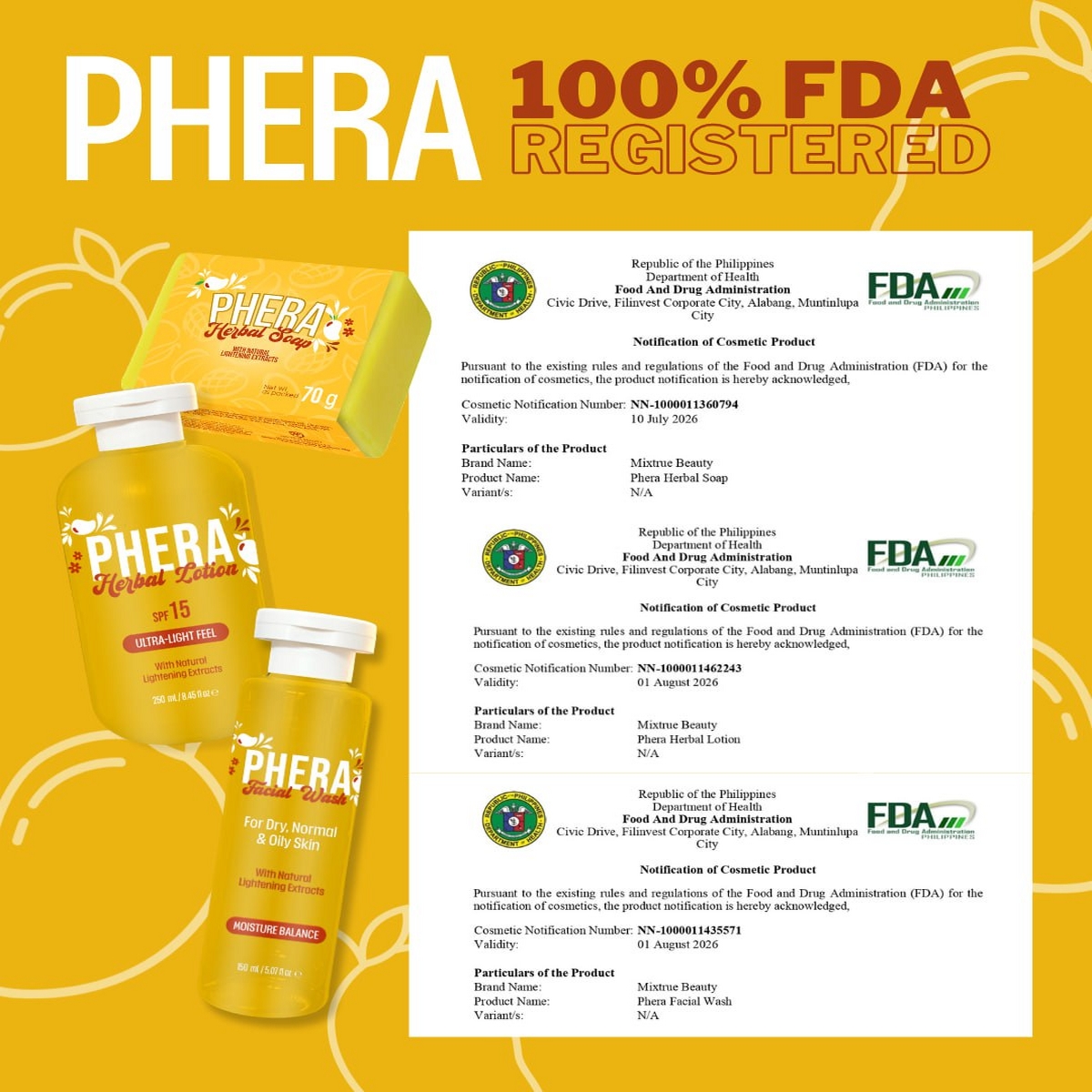 PHERA Herbal Lotion (250ml) by Mixtrue Beauty | Shopee Philippines