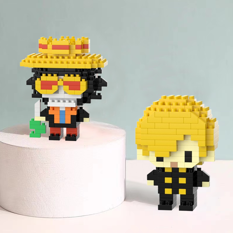 【DUZ】 One Piece Luffy Toys Cute Block Mini Character Building Block ...