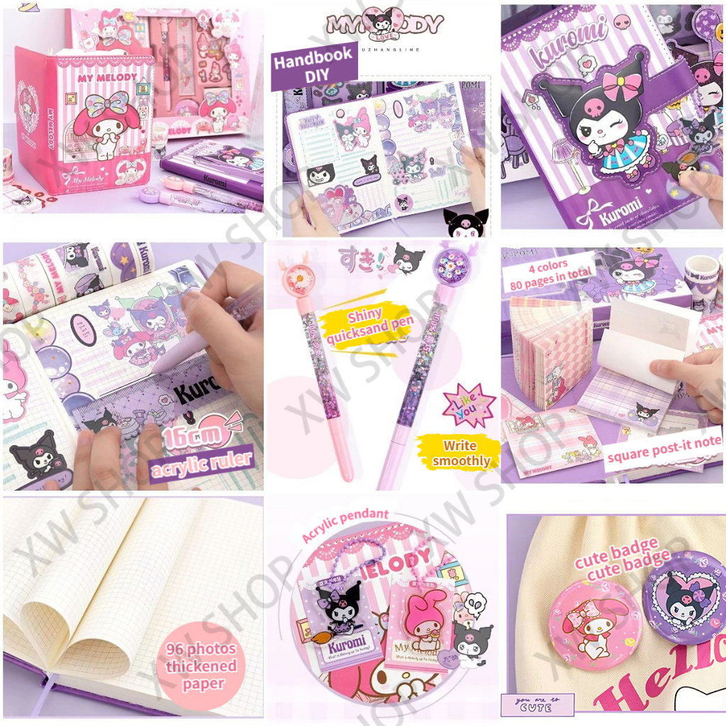 Sanrio Handbook Melody Stationery Set Handbook Gift Box Children Girls ...