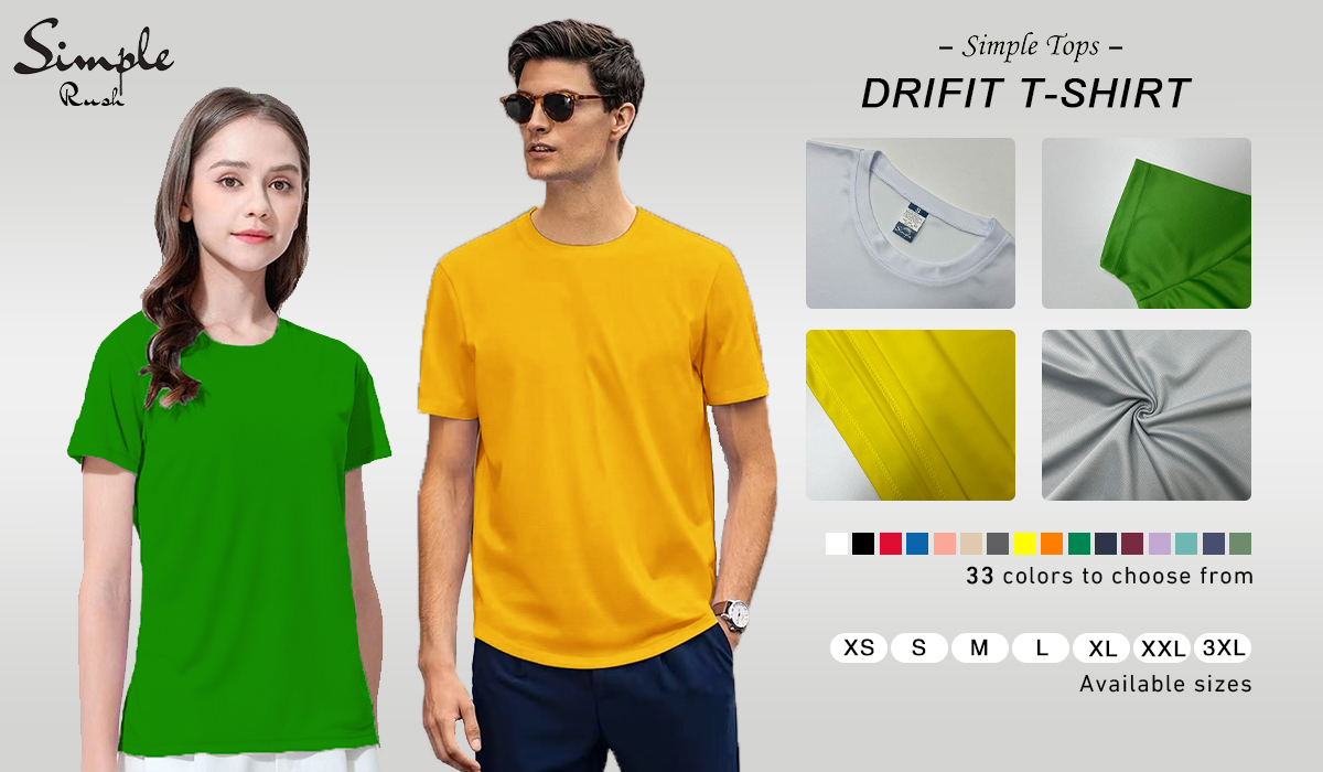 Simple Rush solid color fashionable Drifit tshirt unisex comfortable ...