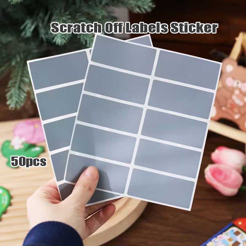 50pcs Scratch Card Film Coating Sticker Scratch Off Labels Sticker For ...