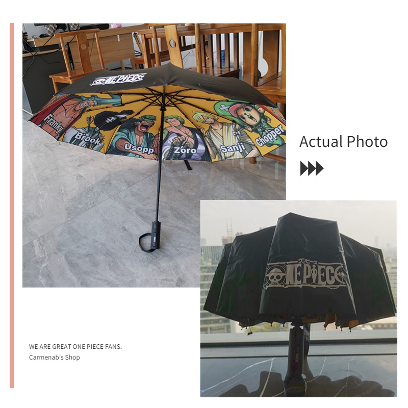 COD One Piece Anime Cartoon Sun Umbrella Automatic Folding UV Umbrellas ...
