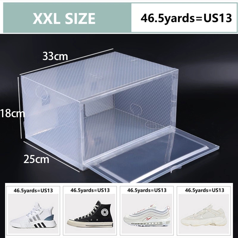 Plasitc Sneaker shoes Rack clear ShoeBox storage cabinet shoe rack organizer Transparent Box ...