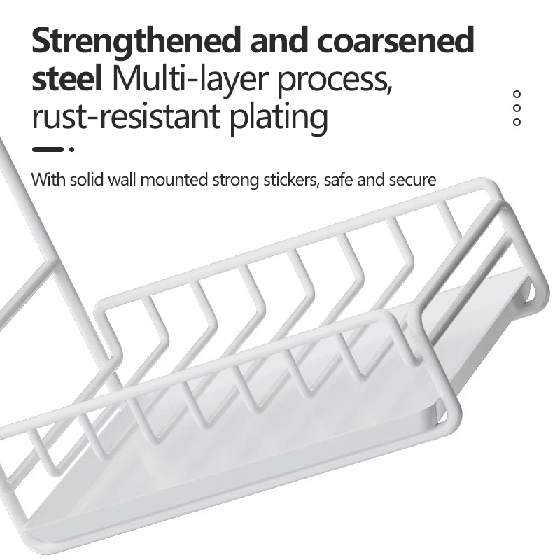 Kitchen Rag Rack Wall-mounted Storage Organizer Rack Towel Dishcloth ...