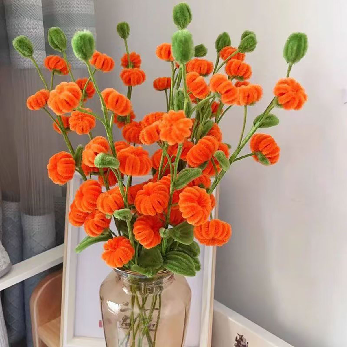 100pcs Fuzzy Wire Chenille Stems Diy Handicraft Material Plush Tube ...