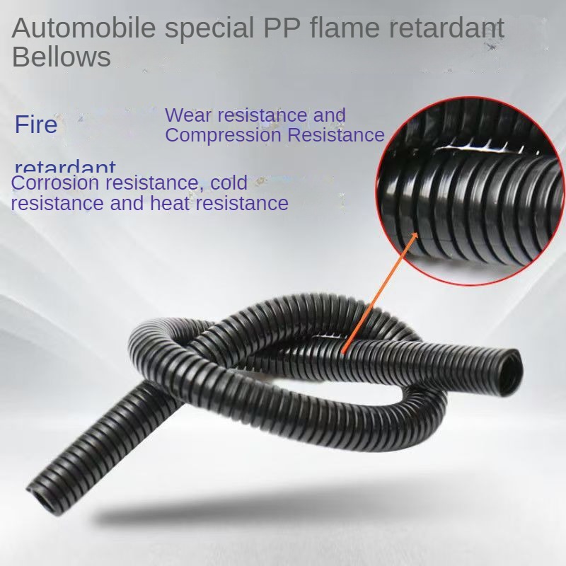 Insulated fireproof PP bellows nylon wire harness sleeve Cable sleeve ...