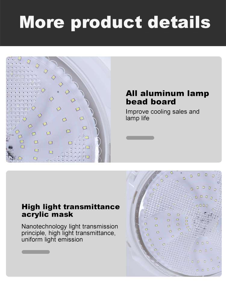 Solar Ceiling Light Outdoor Waterproof IP67 Solar Light 3 Colors Solar ...