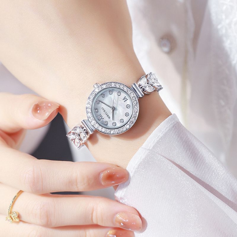 Women's Quartz Watch with Diamonds and Seashell Mermaid | Shopee ...