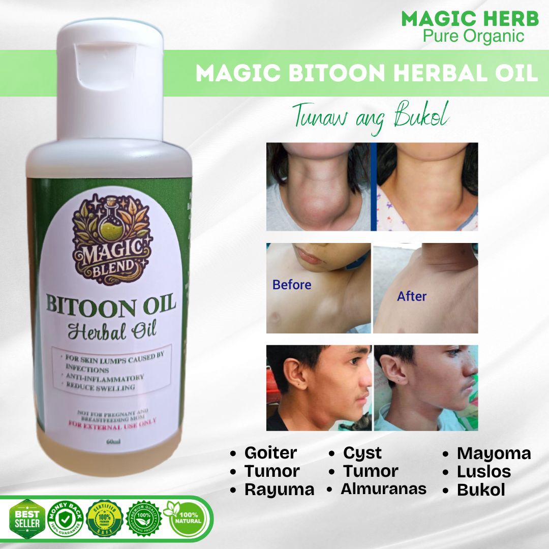 60ml Bitoon Herbal Oil Original Bitoon Herbal Gamot sa Bukol Pangtunaw ...