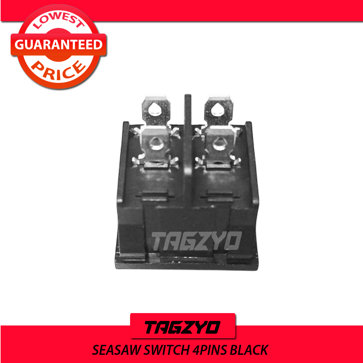 ROCKER SWITCH 6A 250V 15A 125V 4PINS BLACK | Shopee Philippines