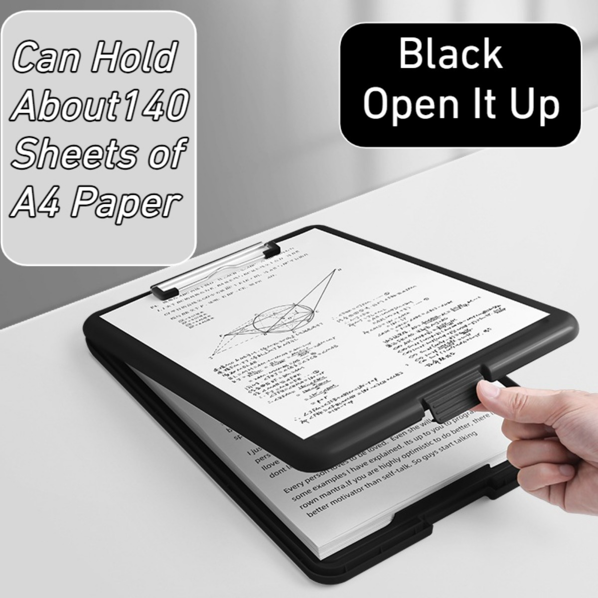 Long Clipboard With File Box 2 in 1 Writing Board Clamp File Storage ...