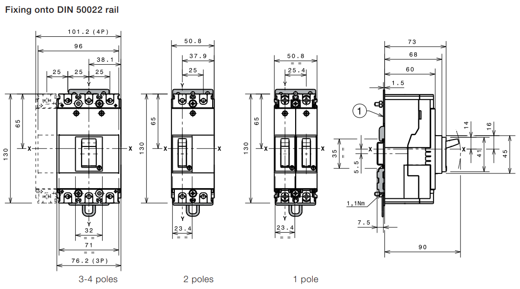 ABB SACE FORMULA Moulded Case Circuit Breaker (A1N 125 TMF 20AT-125AT ...