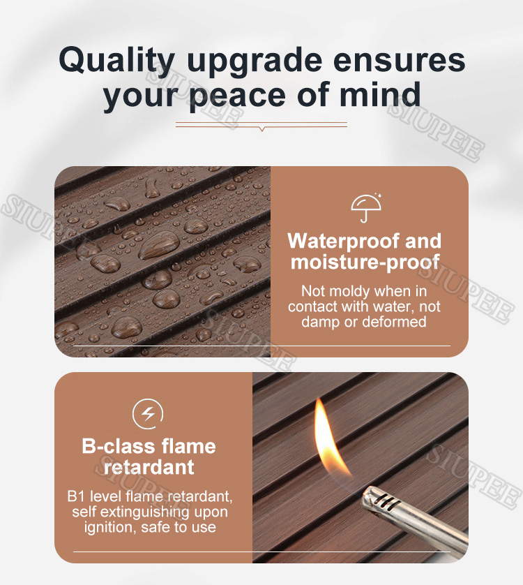 20PCS WPC Fluted Wall Panel Sticker Waterproof Grille Design Board TV ...