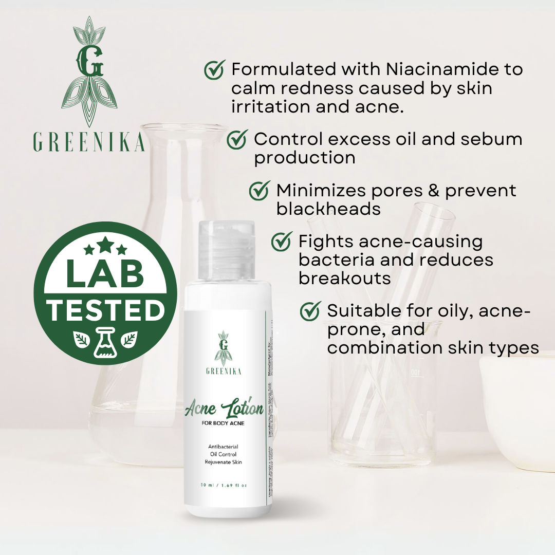 [ ACNE REMOVAL LOTION ] Greenika Acne Lotion For Bacne Arms Back Body ...