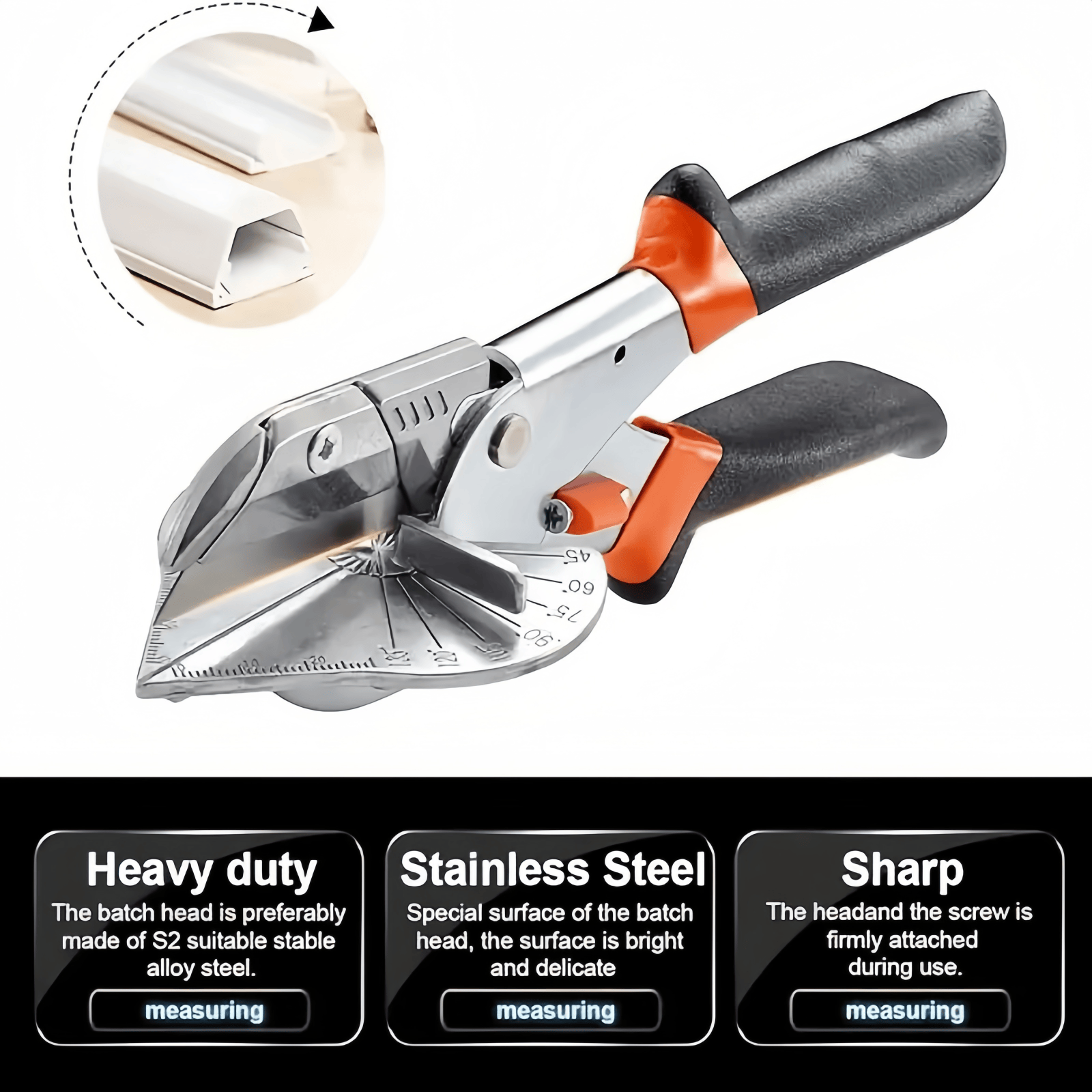 45-135°Multi Angle Miter Shear Cutter,Adjustable Angle Cutter for ...