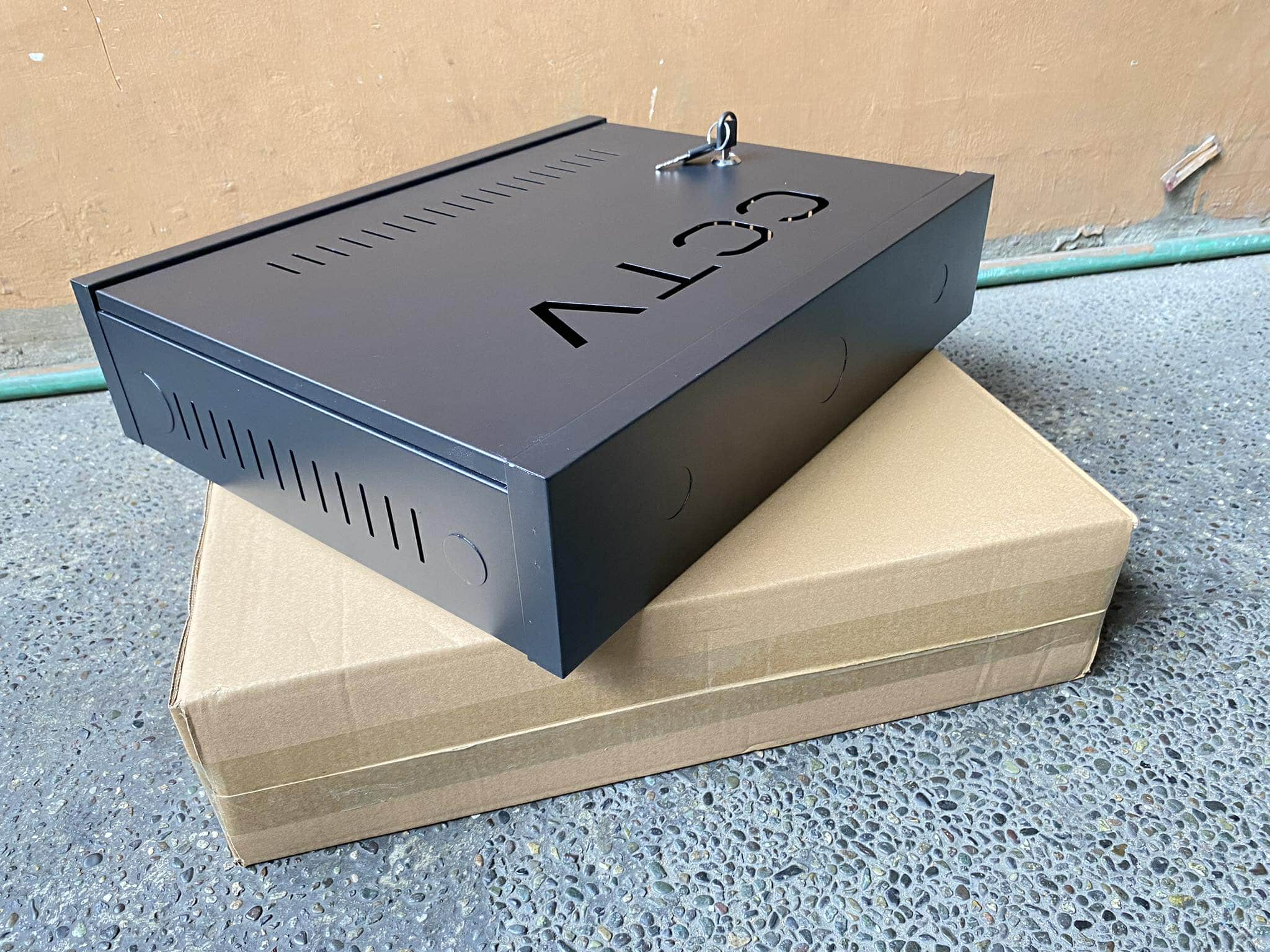 CCTV METAL WATERPROOF CASING DOOR WITH LOCK(BLACK) | Shopee Philippines