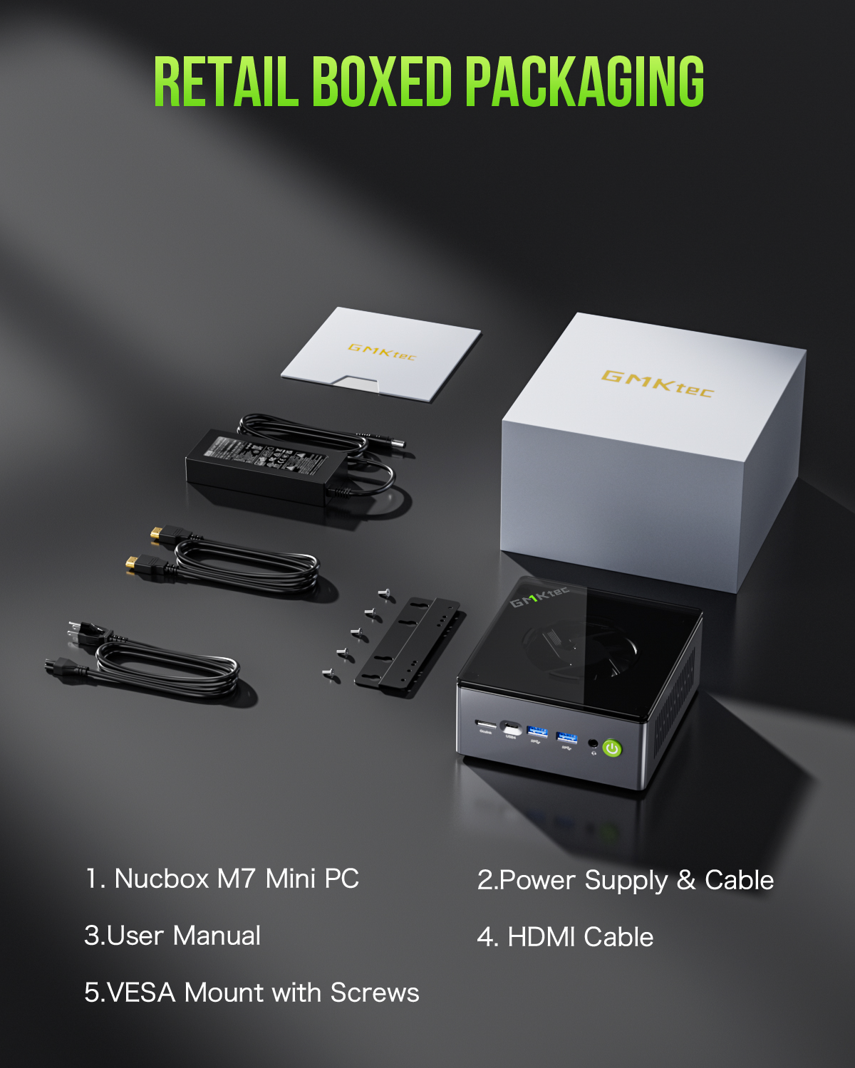 GMK M7 AMD Ryzen 7 Pro 6850H DDR5 32GB 1TB Windows11 Pro BT5.2 WiFi6 Dual 2.5G LAN Gaming ...