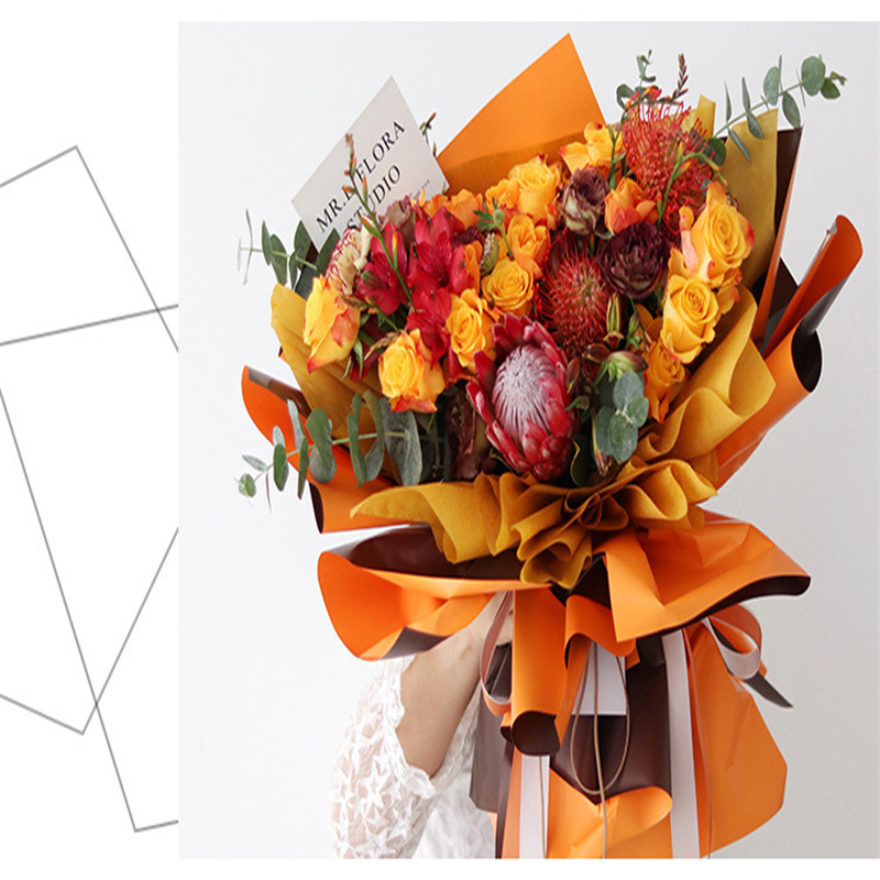 20PCS Two-Sided Colored Bouquet Wrapper Waterproof Handmade DIY Gift ...