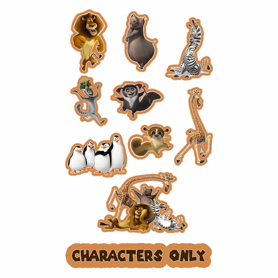 Customized MADAGASCAR Cake topper | Shopee Philippines