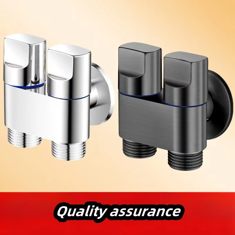 2 Way Angle Valve 1 to 2 Faucet 304 Stainless Steel 1/2 Inch Biswitch ...