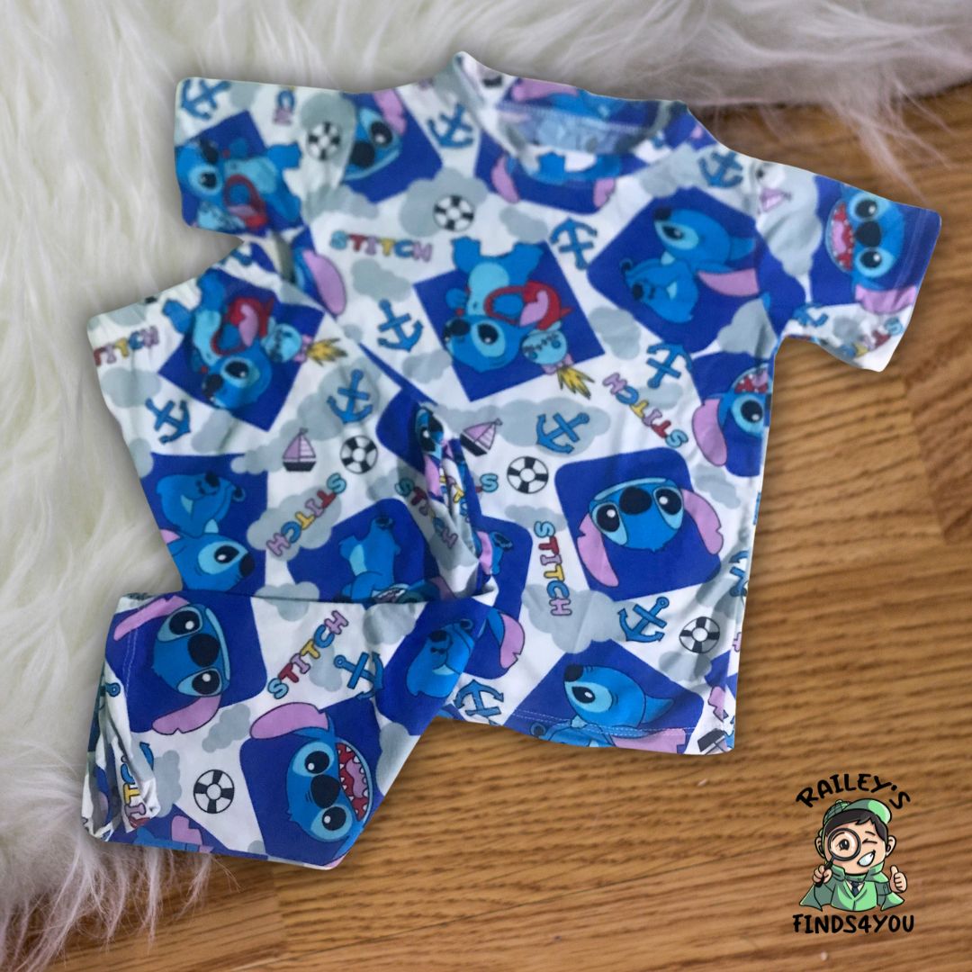 Stitch Inspired Terno Pajama - T-Shirt and Pants Pantulog (Kids ...