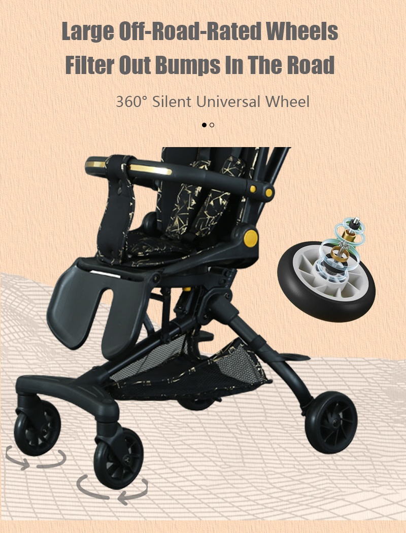 Rabbit Baby Stroller 360 Rotating Portable Light Weight Two-Way Sit And ...