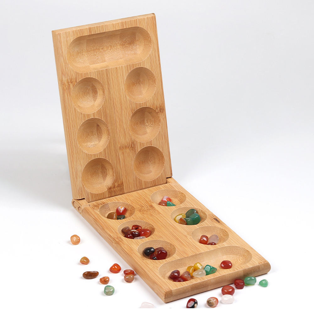 Mancala African Stone Board Game Wooden Travel Party Family Puzzle ...