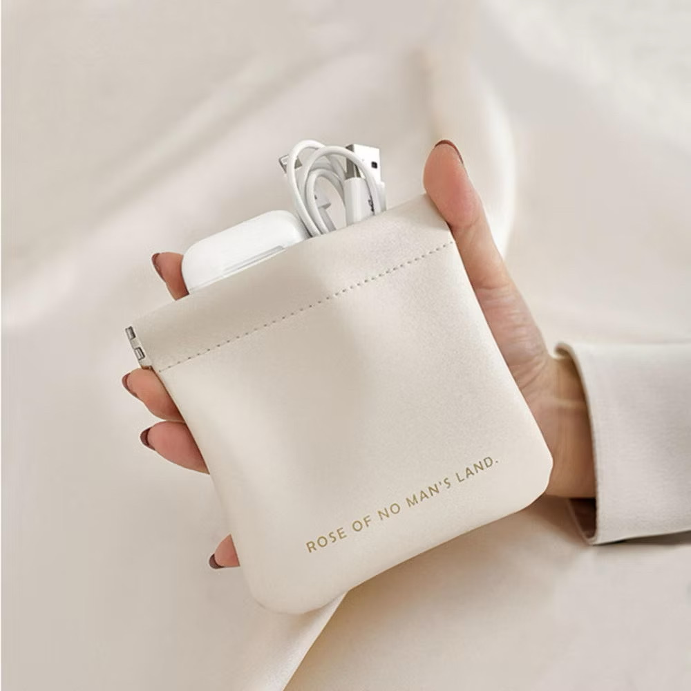 NECK PU leather Storage Bag Mini Coin Wallet Self-closing storage bag ...